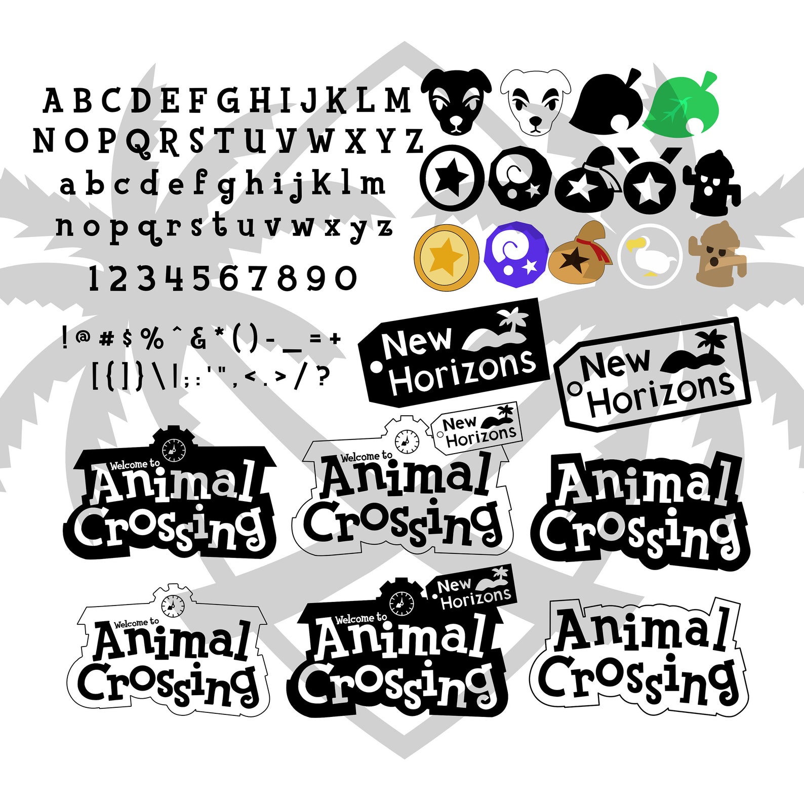 Animal Crossing SVG Bundle Pack Animal Crossing svg Logos | Etsy