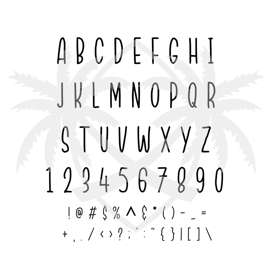 Thick for Easy Weeding Rae Dunn Inspired Font SVG Files Rae Dunn ...