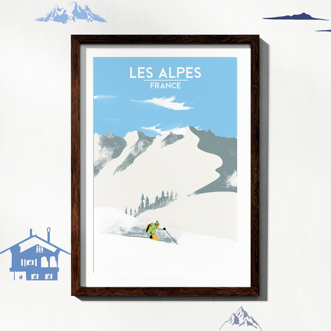 The Alps Poster, France Travel Print, the Alps Print, France Print ...