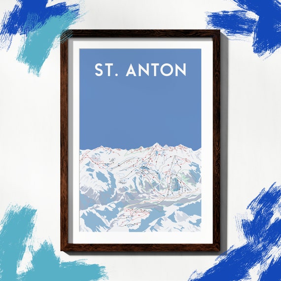 St Anton Piste Map St Anton Ski Map St Anton Illustration - Etsy UK
