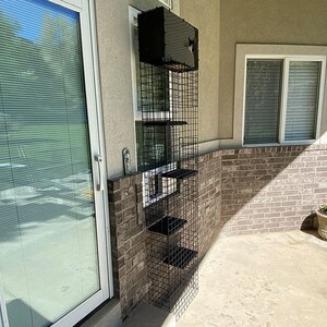 Catio Tower (with Hideout) 8" X 22" X 96" Indoor & Outdoor Cat ...