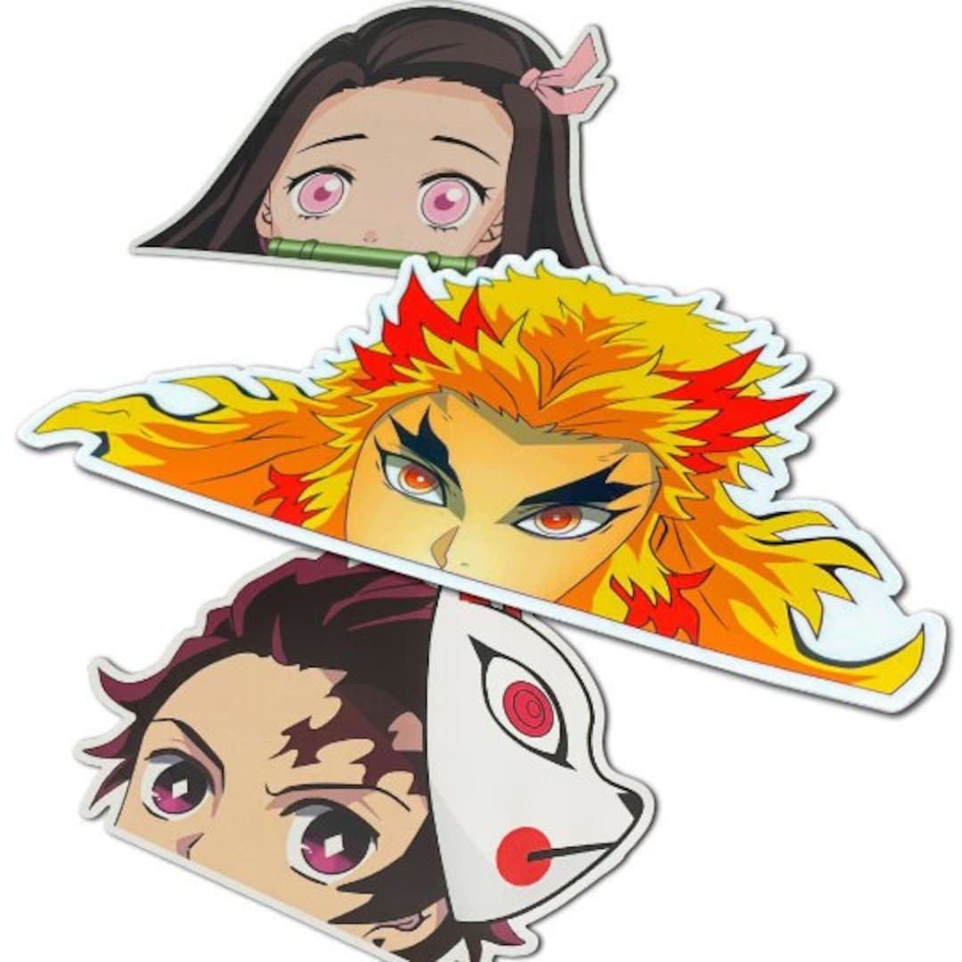Evil Spirits Anime Peeker Stickers - Etsy