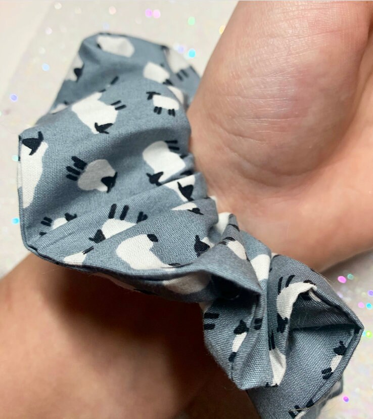 Cute animal scrunchie sheep scrunchie Dog scrunchies | Etsy