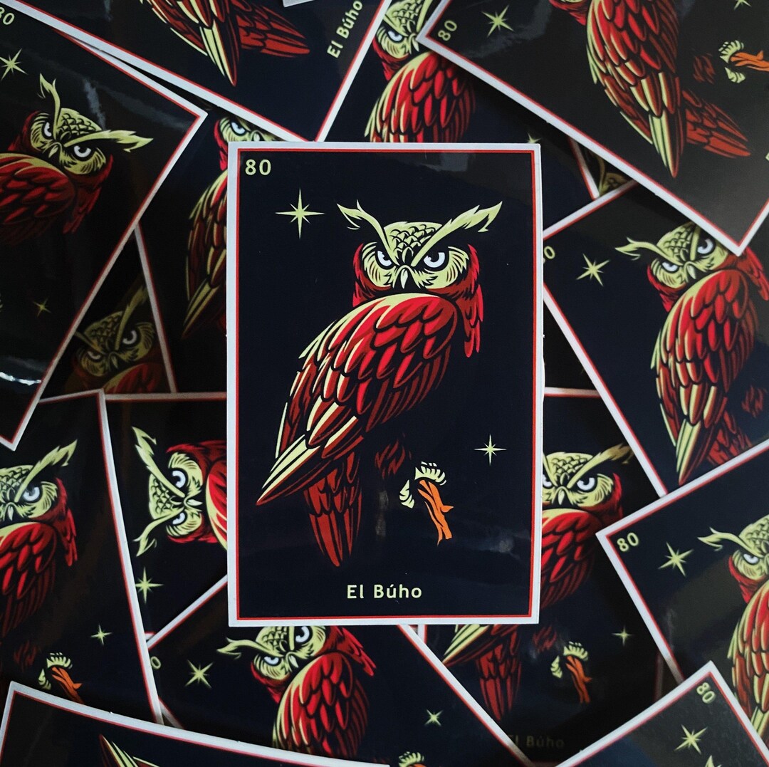 El Búho Lotería Sticker - Etsy