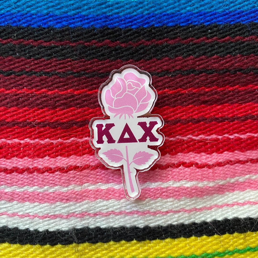Kappa Delta Chi / Kdchi Rose Acrylic Pin - Etsy