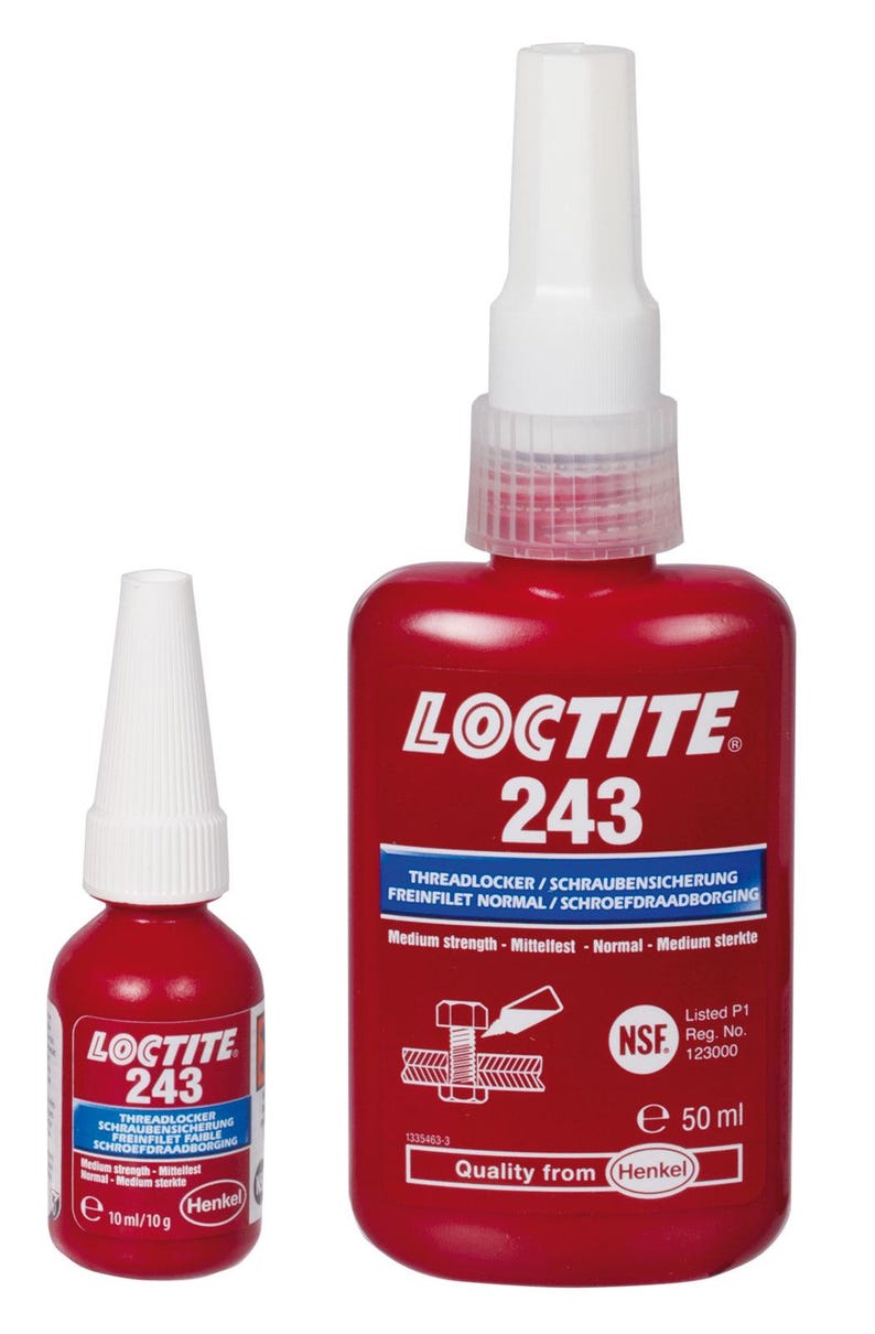 LOCTITE 243 10ml 50ml 250ml Threadlock Medium Strength Bluegeneral Purpose Threadlocker That ...