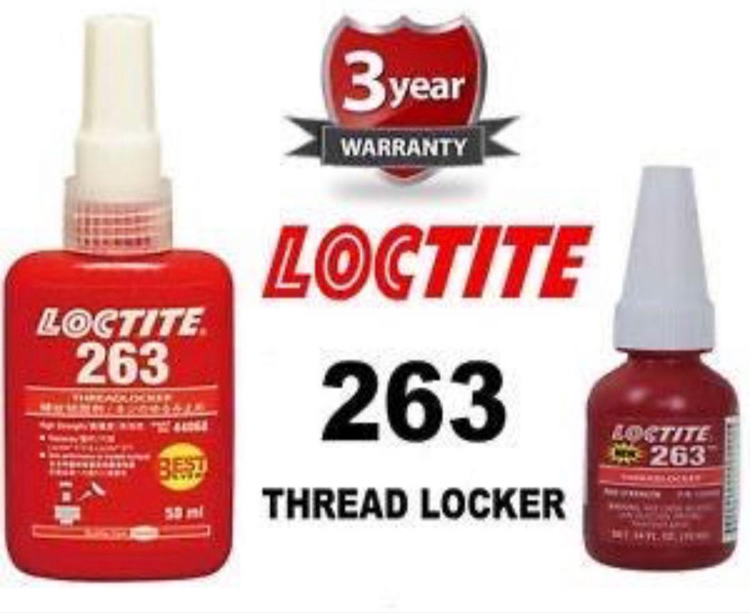 LOCTITE 263 10ml 50ml 250ml Red, High Strength, Primerless Threadlocker ...