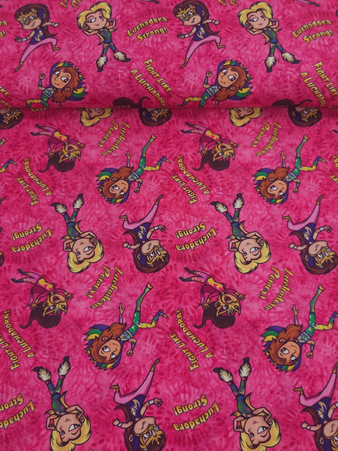 Legends of Lucha Libre Comic Girl 100% Cotton - Michael Miller - Etsy