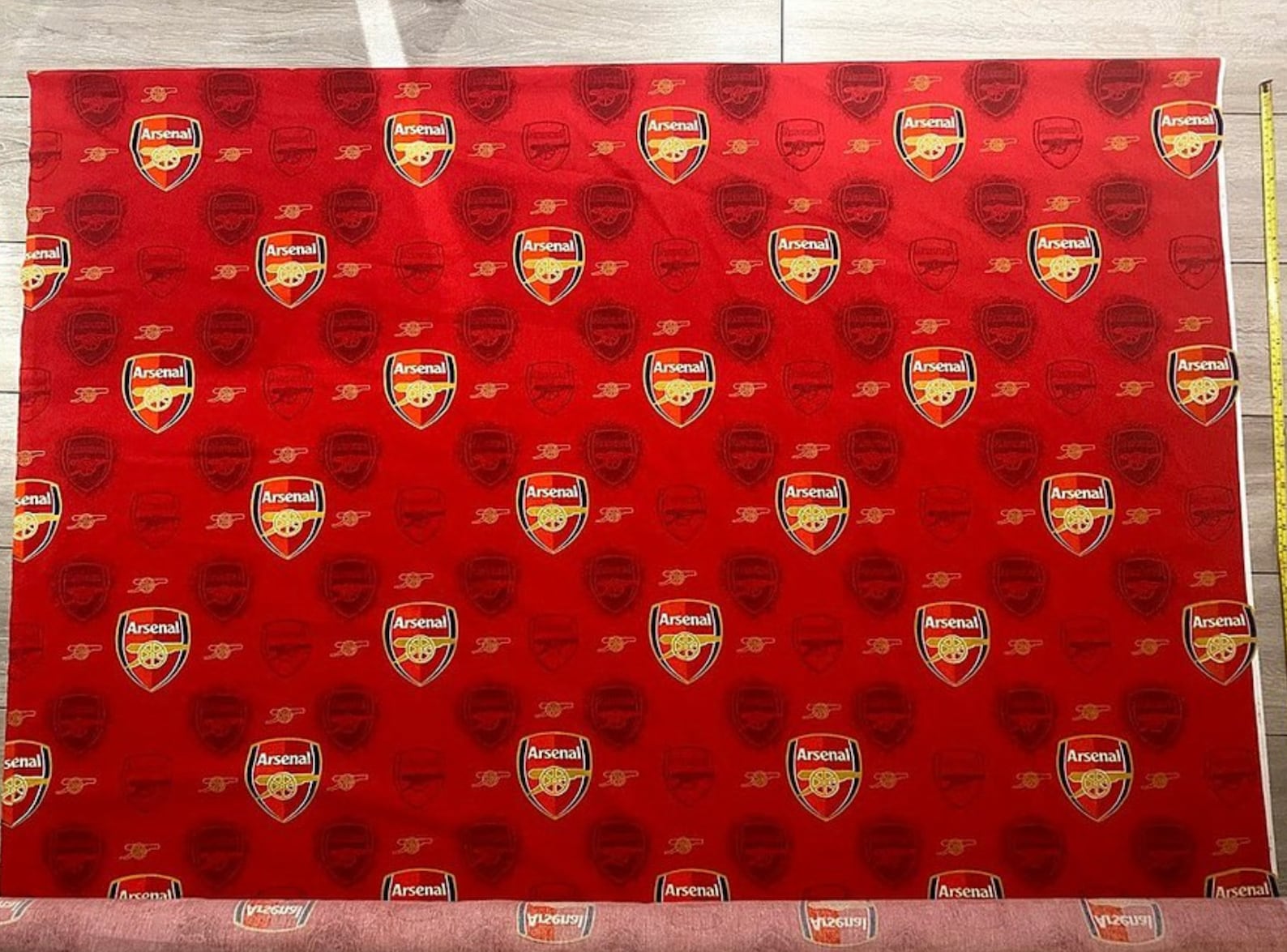 Arsenal Football Club Fabric remnant 69 wide 100% | Etsy