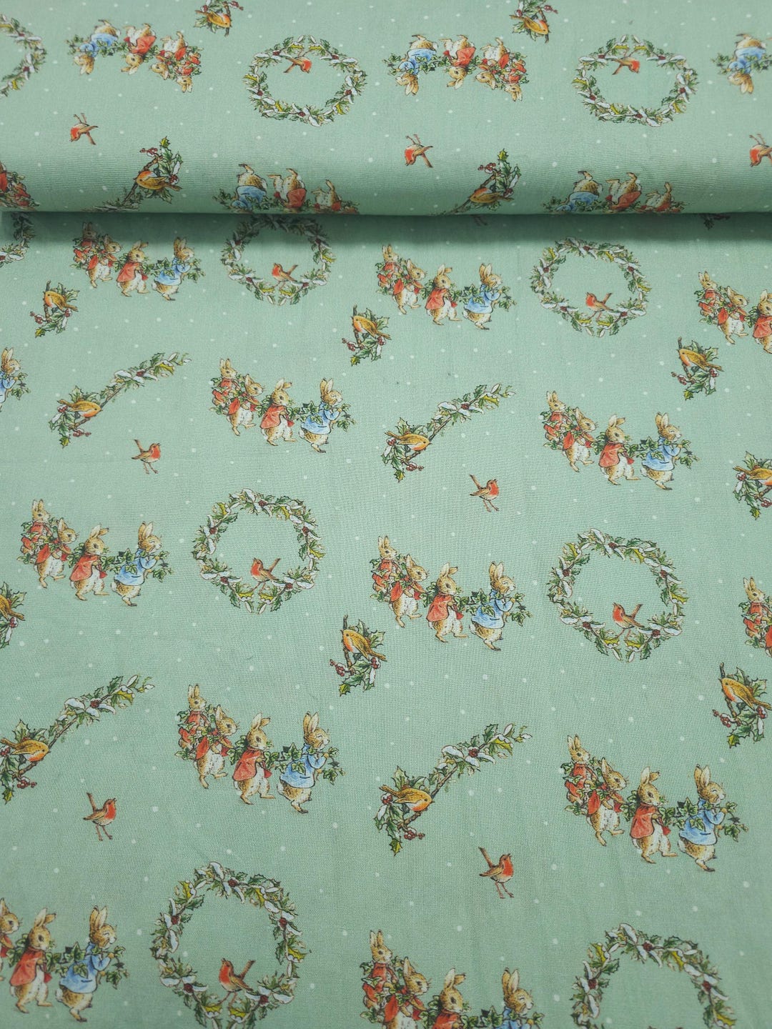 Sage Green Peter Rabbit 100% Cotton - Etsy