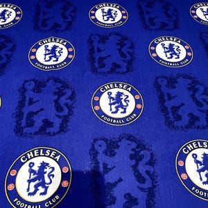 Chelsea FC Football Club Fabric Sheeting Cotton 100% Cotton 150cm Wide ...