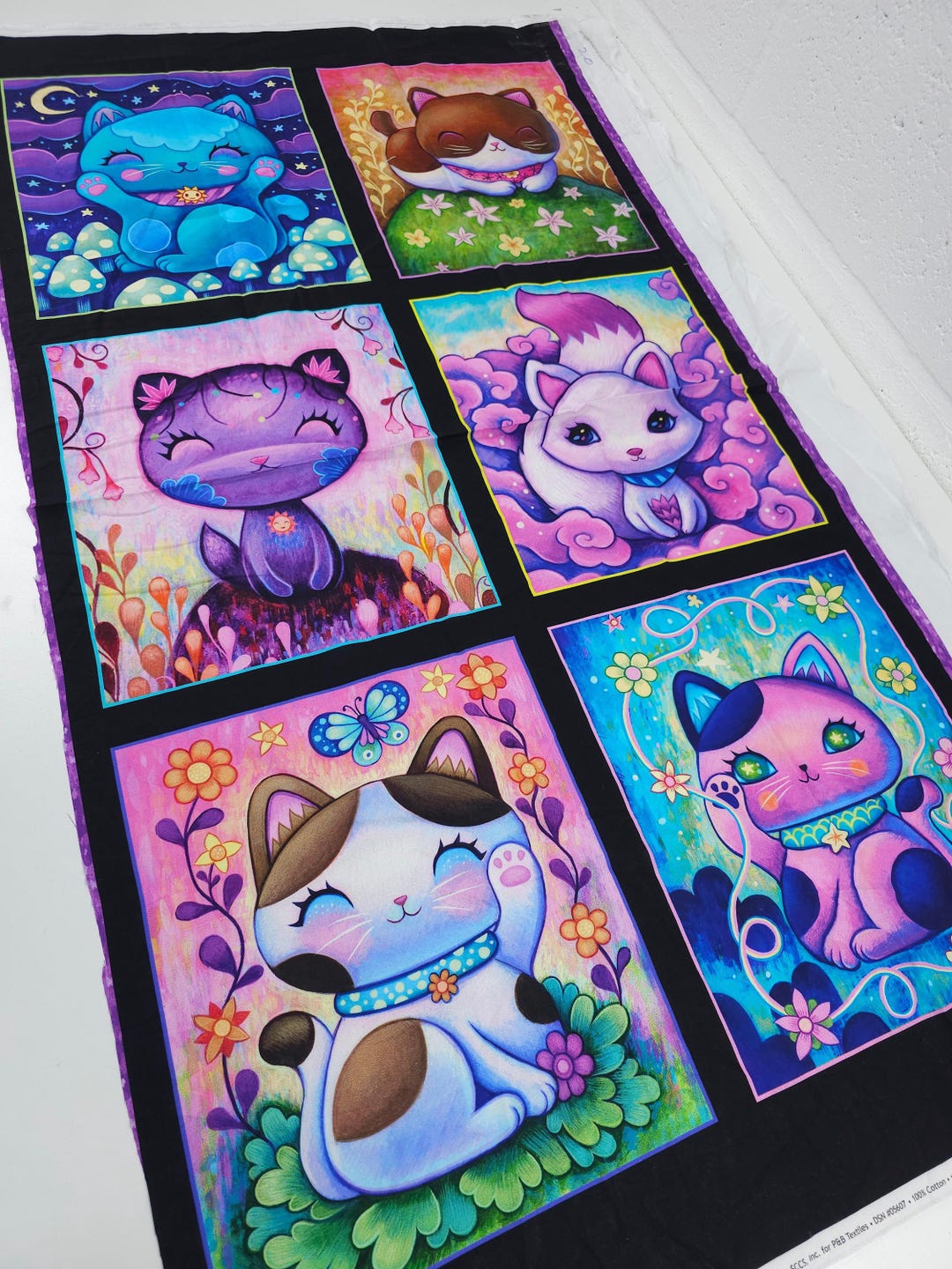 Cat Naps Crazy Kitties 100% Cotton *PANEL* - Etsy