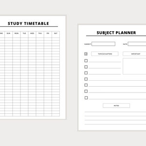 STUDENT PLANNER Imprimible /organizador De Estudios/planificador ...