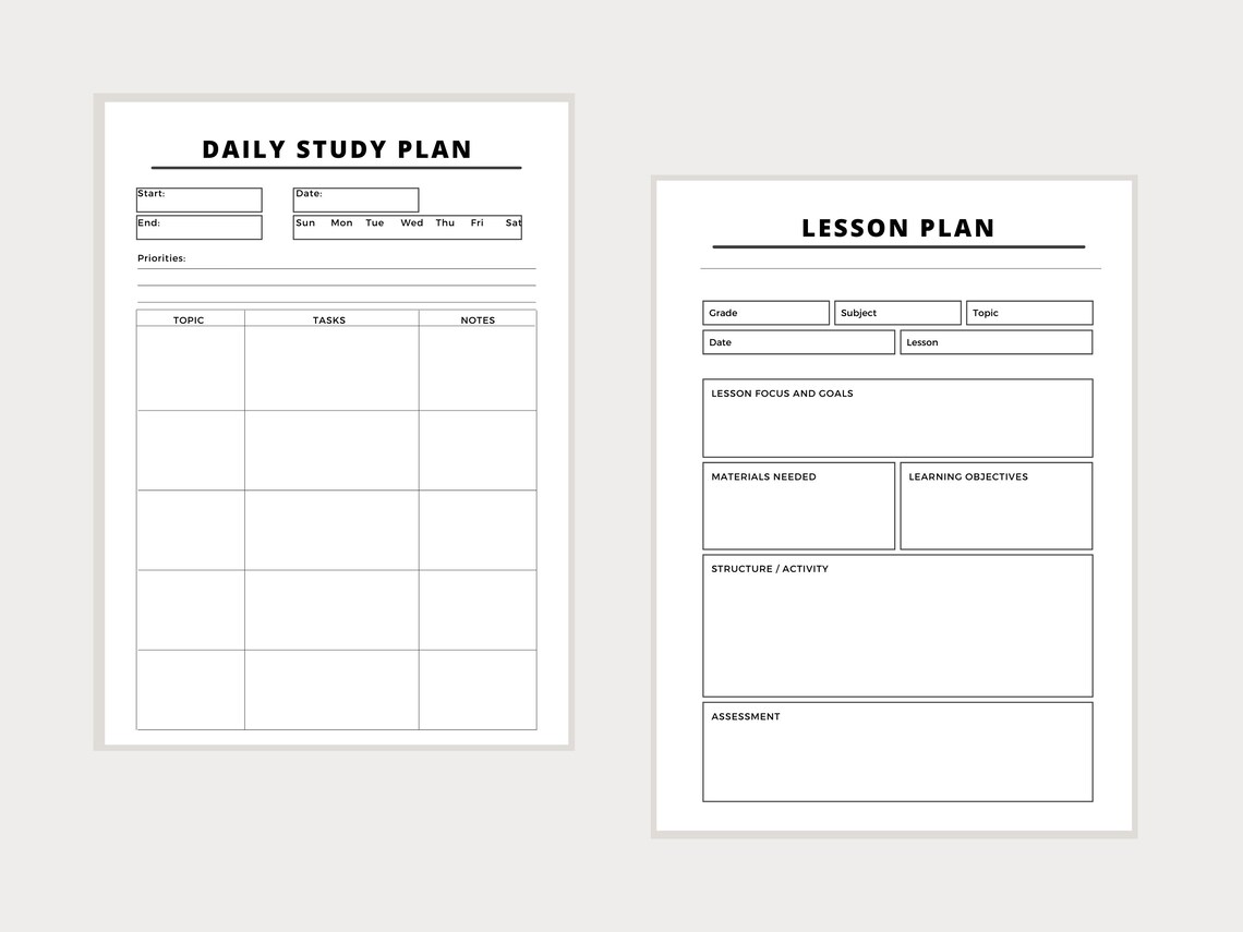 STUDENT PLANNER Imprimible /organizador De Estudios/planificador ...