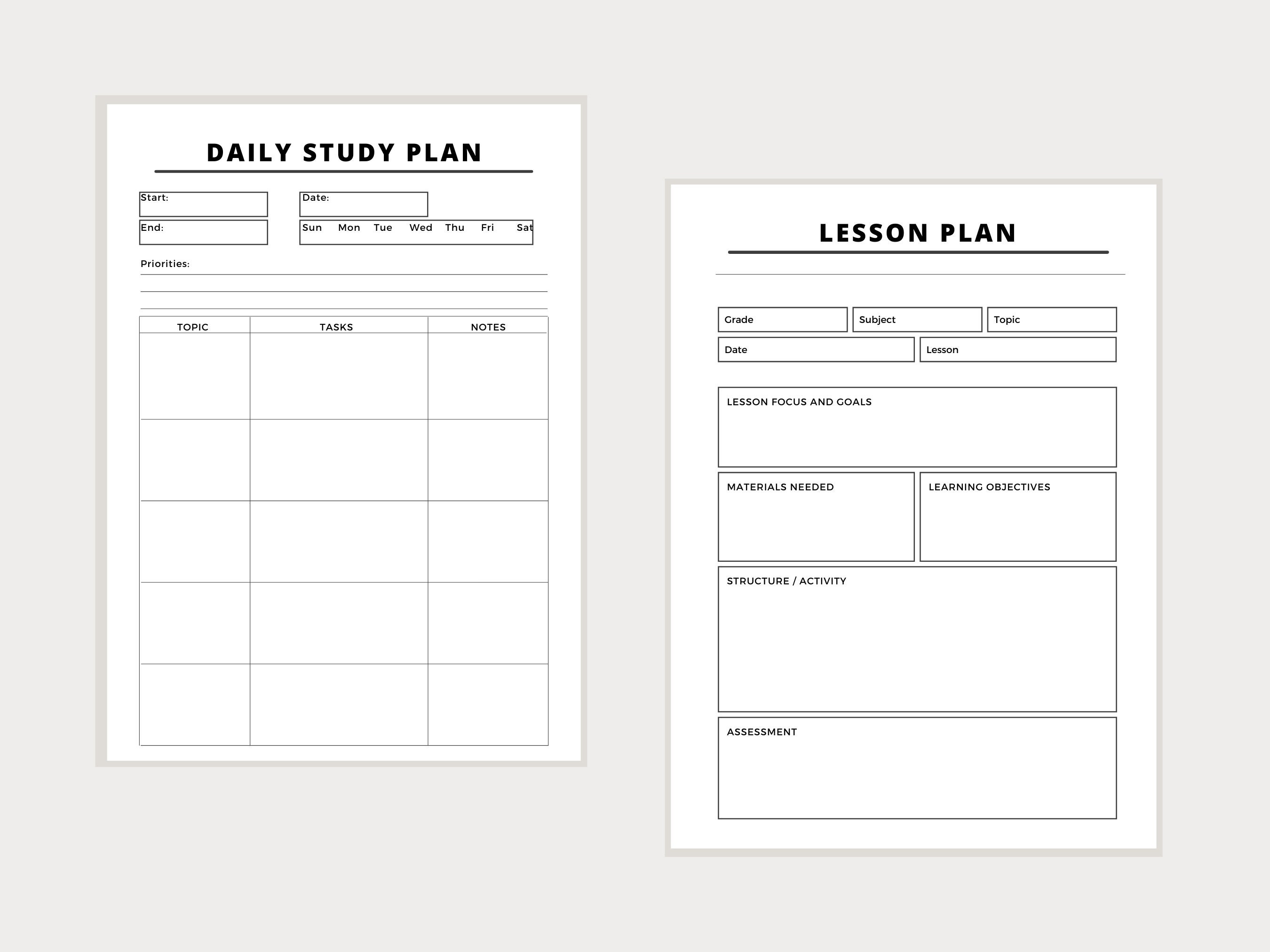 STUDENT PLANNER Imprimible /organizador De Estudios/planificador ...