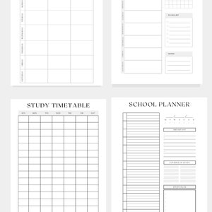 Student Exam Prep Kit, Printable Exam Planner, College Exam Study ...