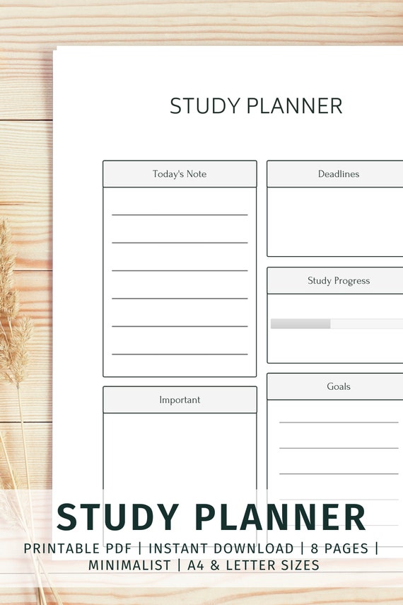 Student Exam Prep Kit Printable Exam Planner HP College Exam | Etsy