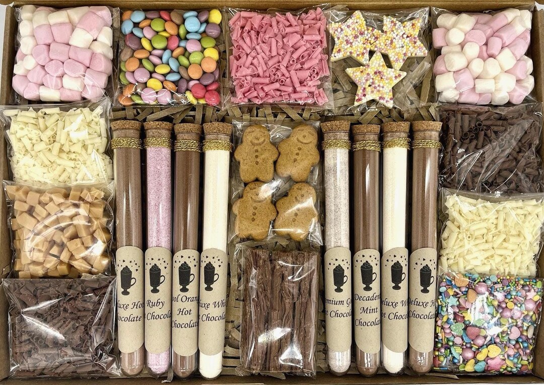 Ultimate Original Luxury Hot Chocolate Gift Box: 8 Flavours, Gourmet ...