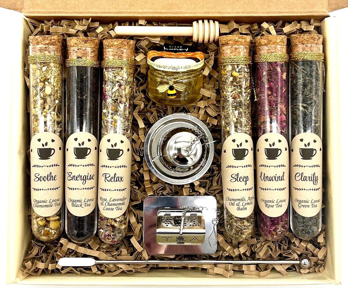 Luxury Loose Herbal Tea Gift Box, 6 Types Luxury Tea, Diffusers, Honey ...