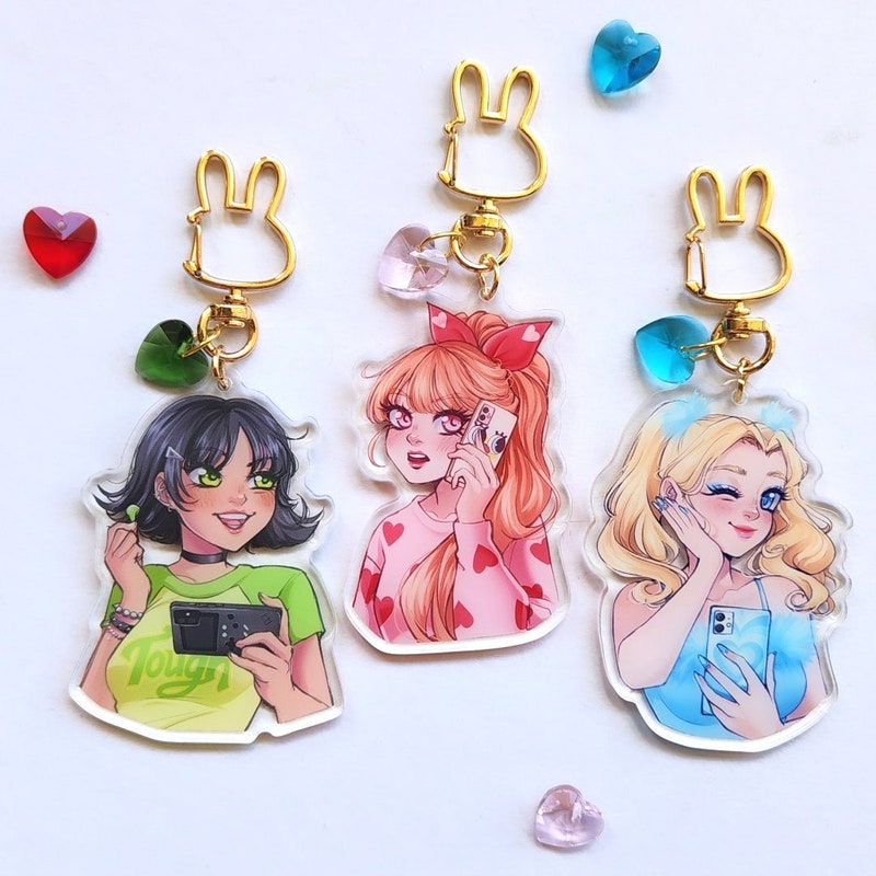 Girls Keychain - Etsy