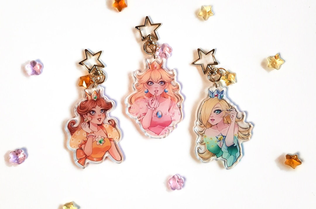 Peach, Daisy & Rosa Makeup Acrylic Keychains - Etsy