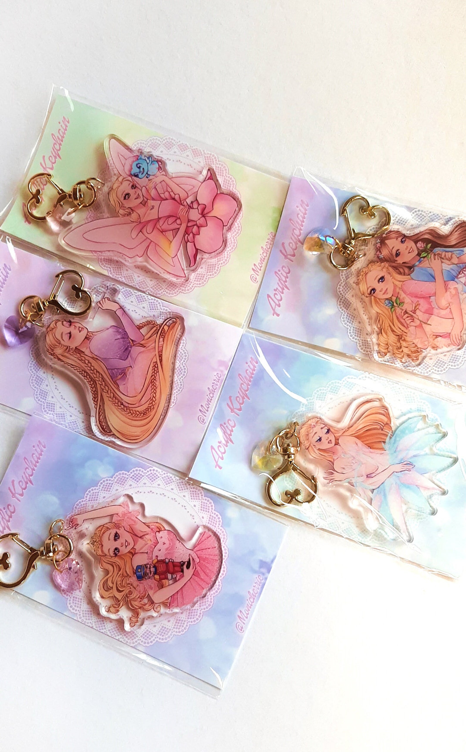 Doll Princess and Fairy Movie Keychains - Etsy