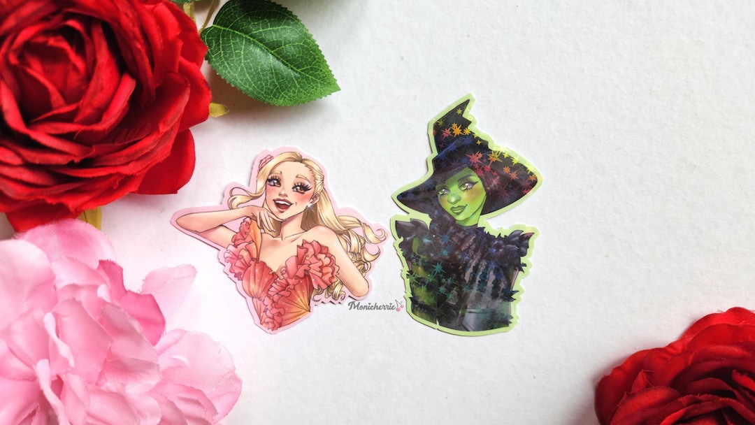 Pink and Green Wicked Witches Stickers - Etsy