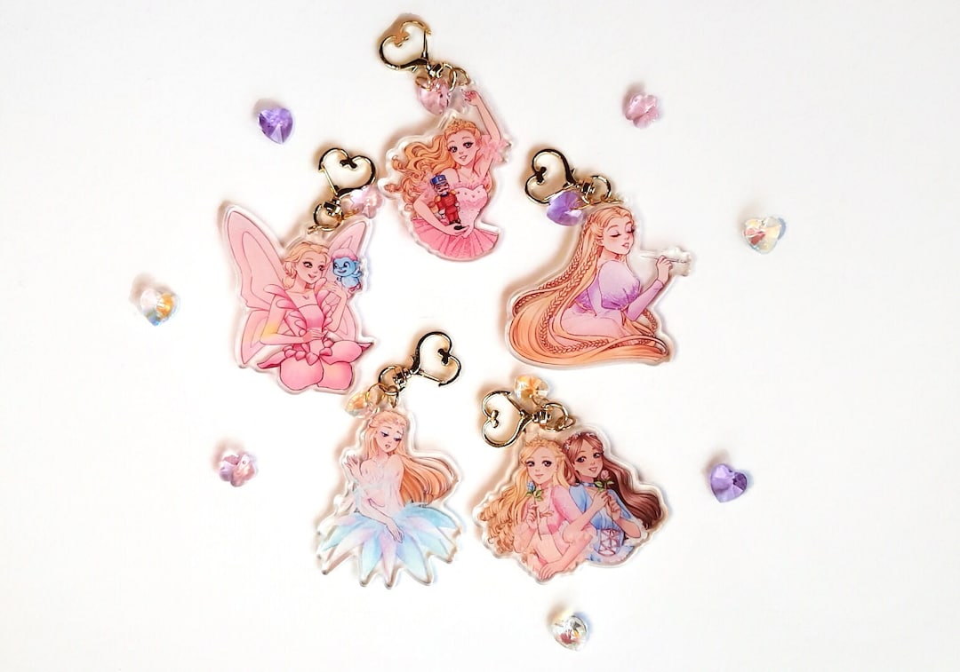 Doll Princess and Fairy Movie Keychains - Etsy