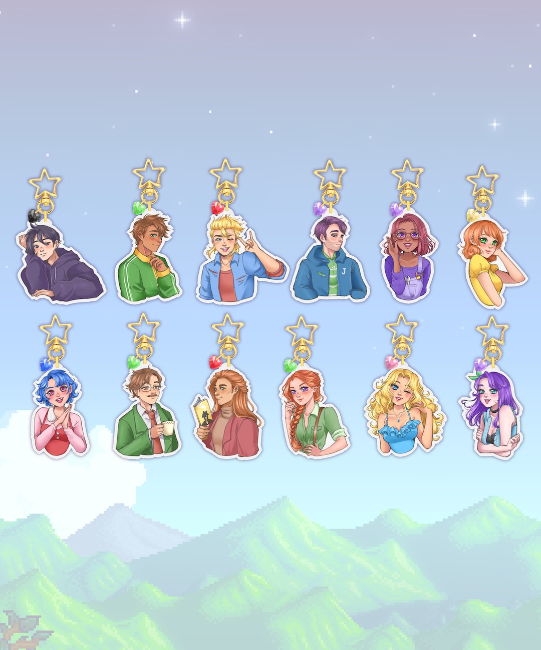 Stardew Valley Inspired Acrylic Keychains | Bachelors and Bachelorettes ...