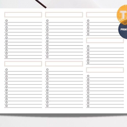 Project Planner to Do List Organizer Printable - Etsy