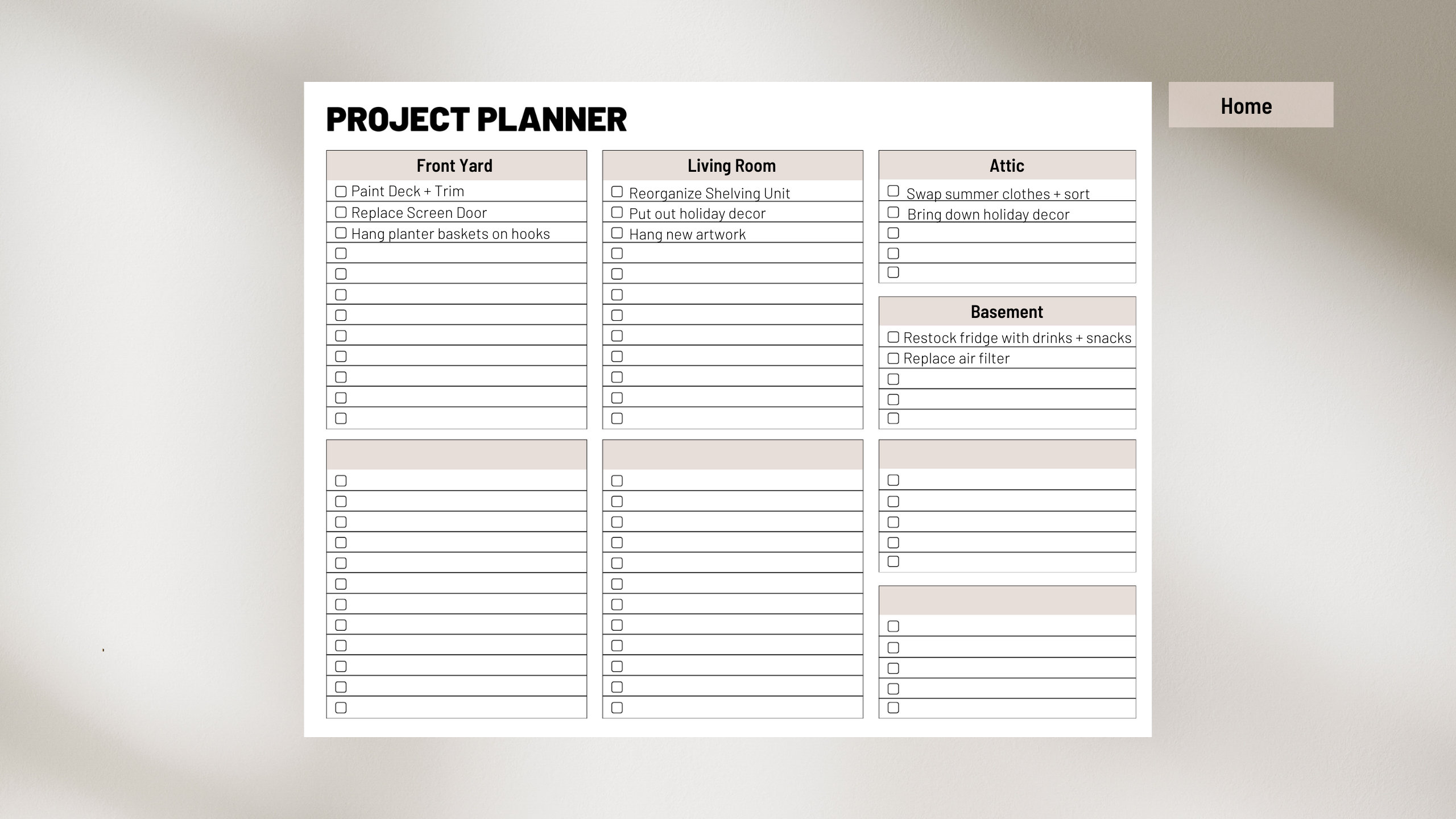 Project Planner to Do List Organizer Printable Productivity Plan PDF ...