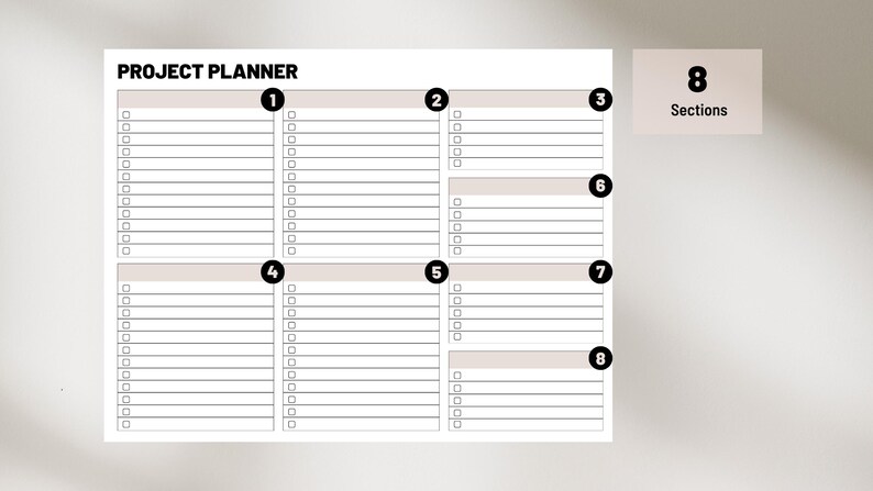 Project Planner | to Do List Organizer | Printable Productivity Plan ...