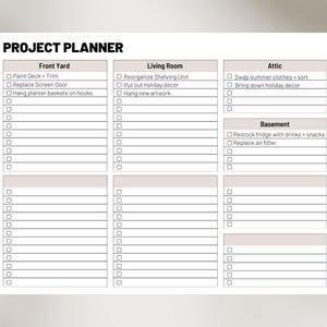 Project Planner | to Do List Organizer | Printable Productivity Plan ...