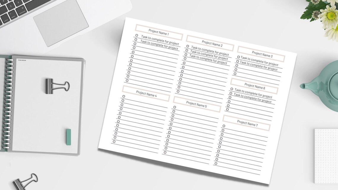 Project Planner To Do List Organizer Printable | Etsy