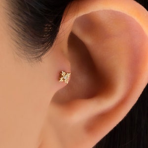 Rook Bar, Gold Industrial Bar, Rook Piercing, Daith Piercing, Rook ...