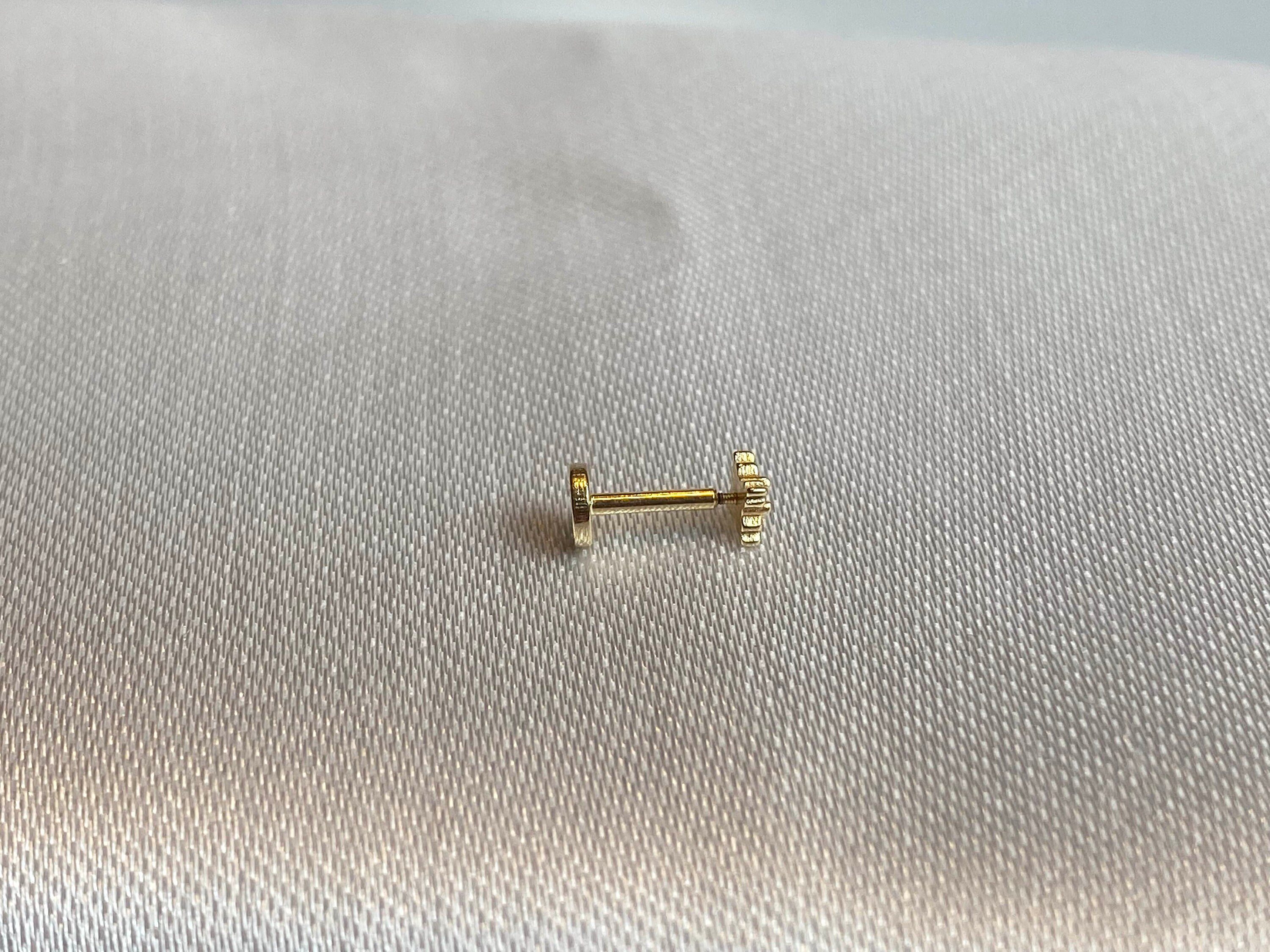 Rook Bar, Gold Industrial Bar, Rook Piercing, Daith Piercing, Rook ...