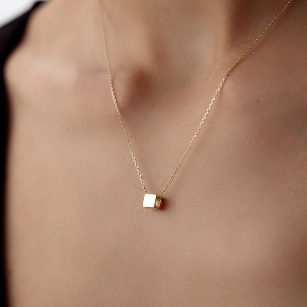 Cube Necklace - Etsy