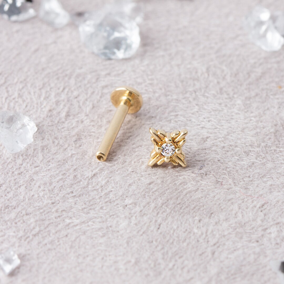 Rook Bar, Gold Industrial Bar, Rook Piercing, Daith Piercing, Rook ...