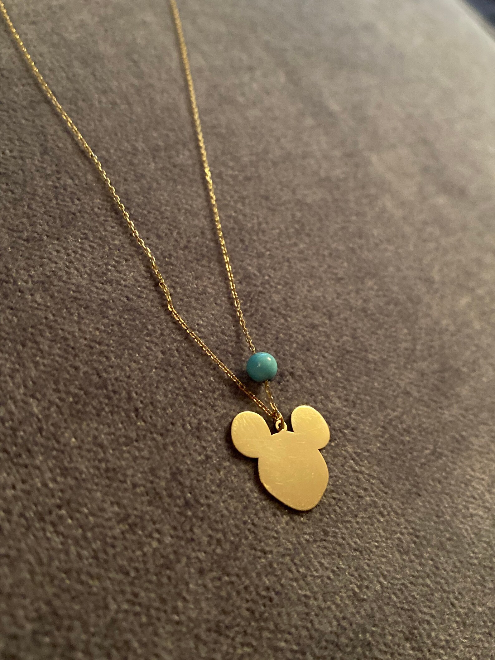 14k Gold Dainty Mouse Necklace, Mouse Pendant, Valentines Day Gift ...