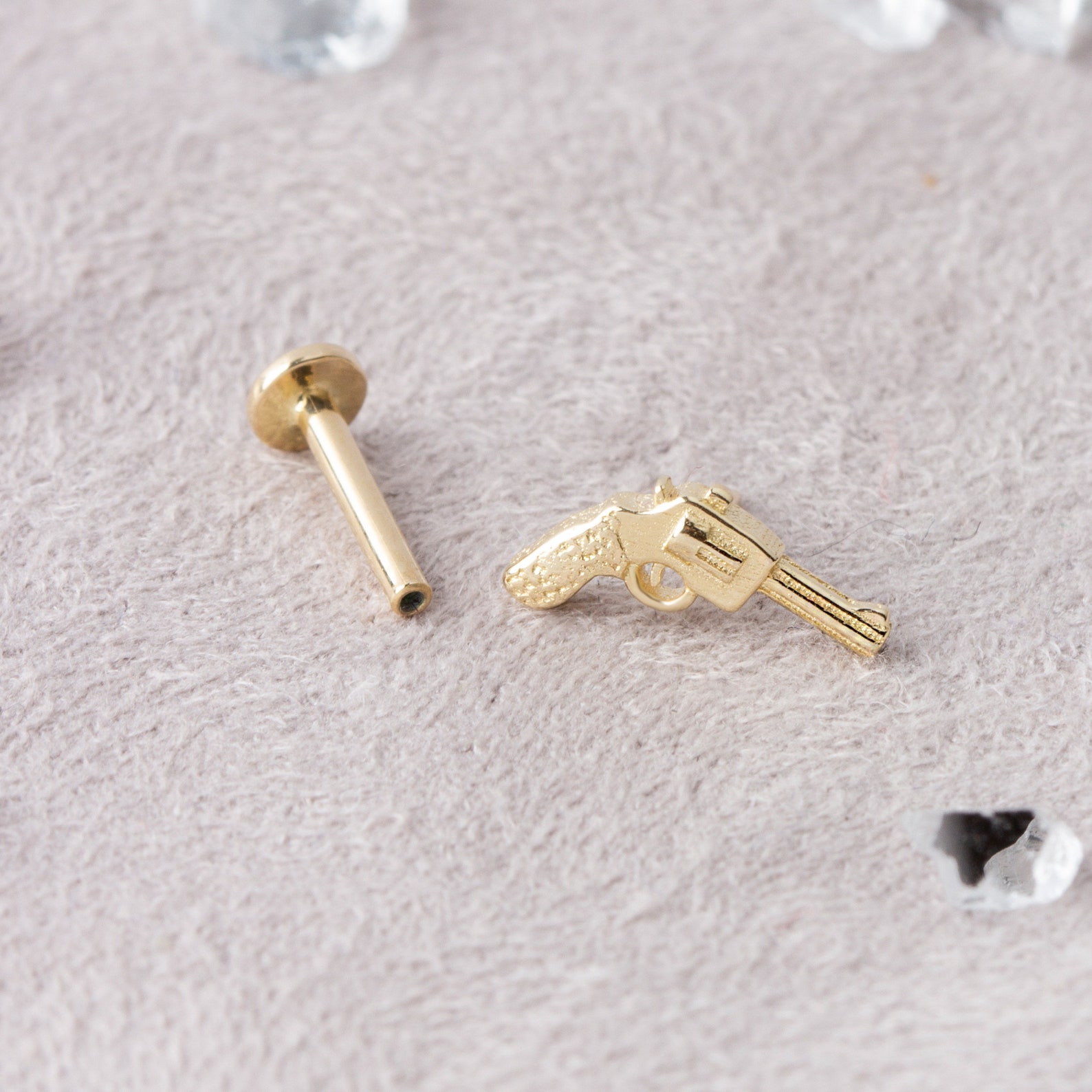 Gun Piercing Gun Earring Weapon Piercing Cartilage Earring - Etsy