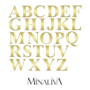 14k Solid Gold Initial Letter Necklace, Gold Letter Pendant, Gold ...
