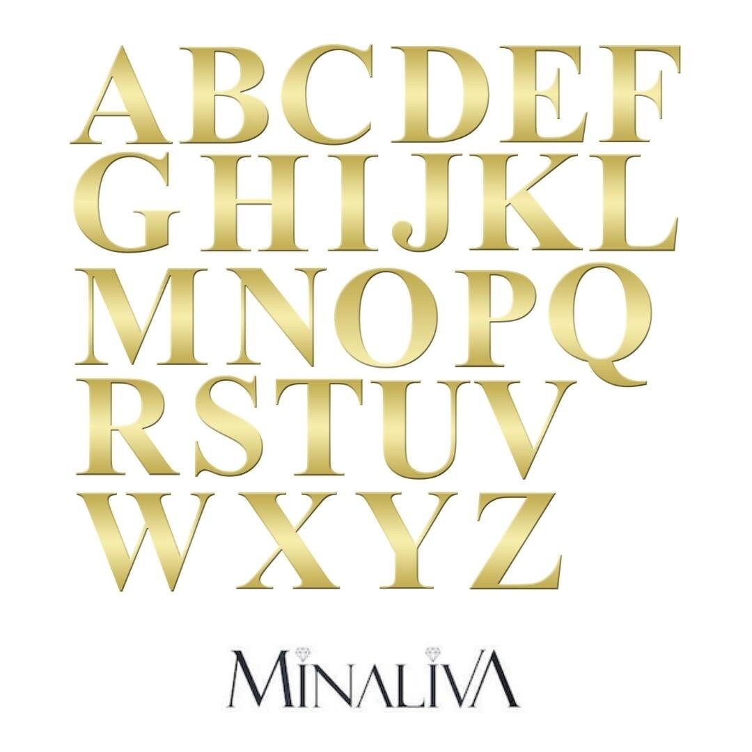 14K Solid Gold Initial Necklace 14K Gold Letter Necklace - Etsy