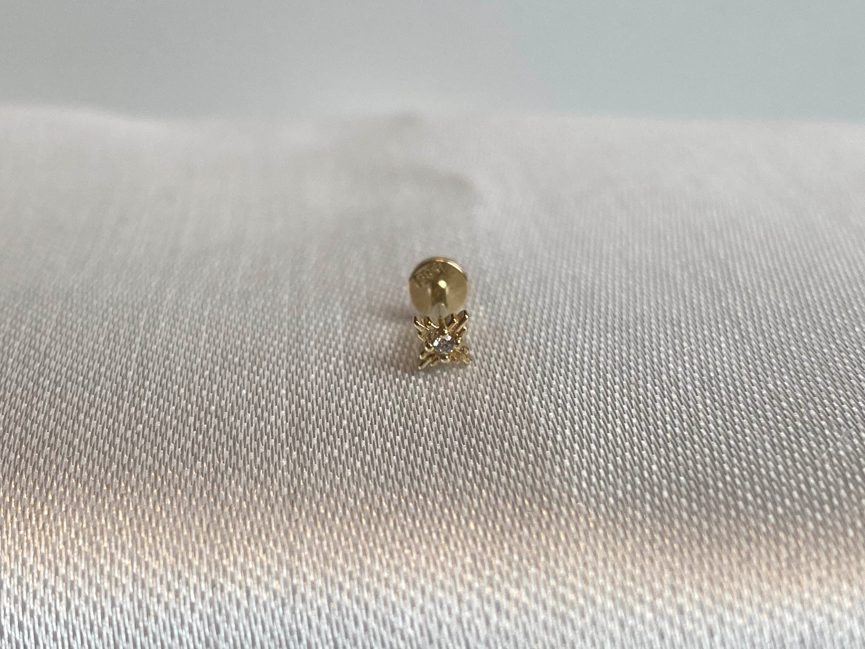 Rook Bar, Gold Industrial Bar, Rook Piercing, Daith Piercing, Rook ...