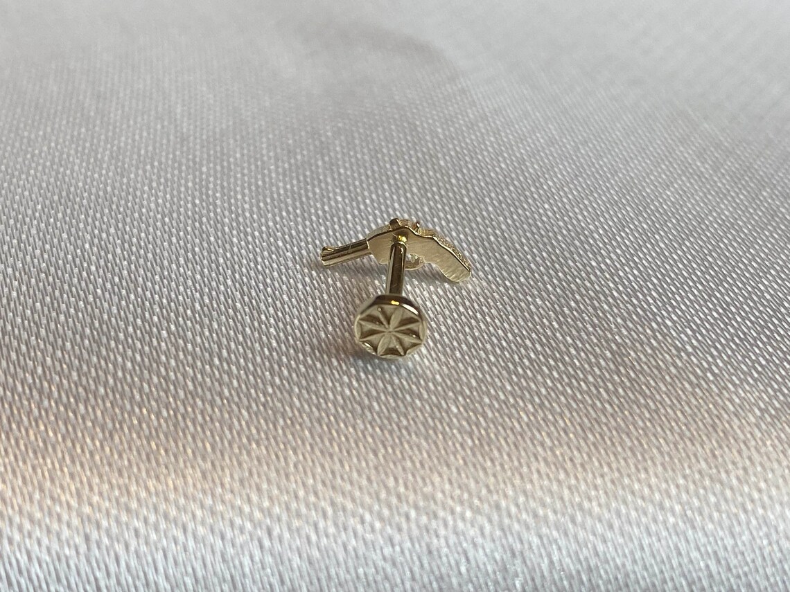 Gun Piercing, Gun Earring, Weapon Piercing, Christmas Day Gift ...