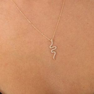 Solid Gold Snake, Snake Jewelry, Snake Pendant, Serpent Necklace ...