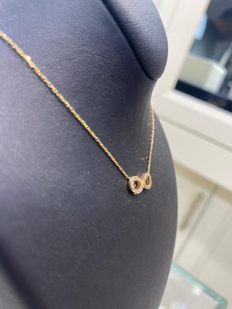 Gold Infinity Necklace Gold Infinity Pendant Handmade - Etsy