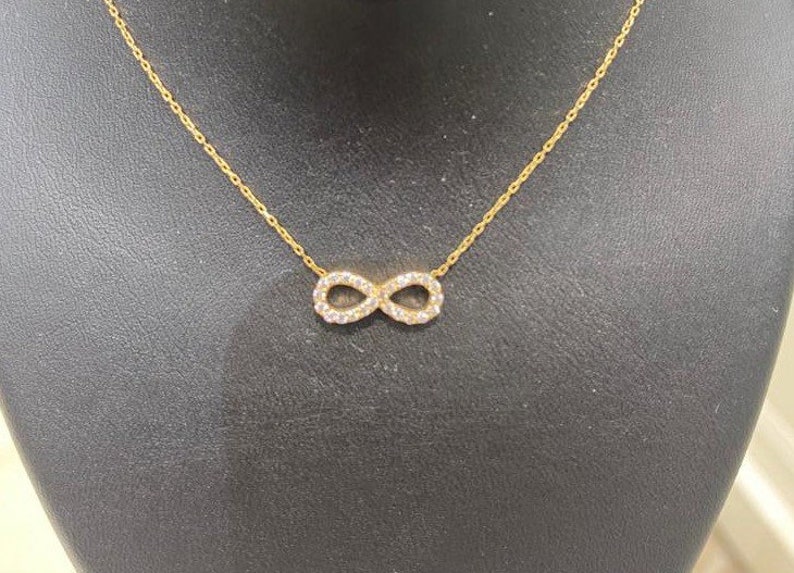 Gold Infinity Necklace Gold Infinity Pendant Handmade - Etsy