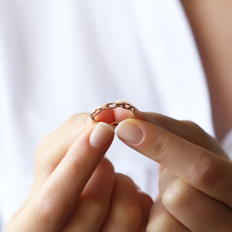 Gold Chain Ring - Etsy