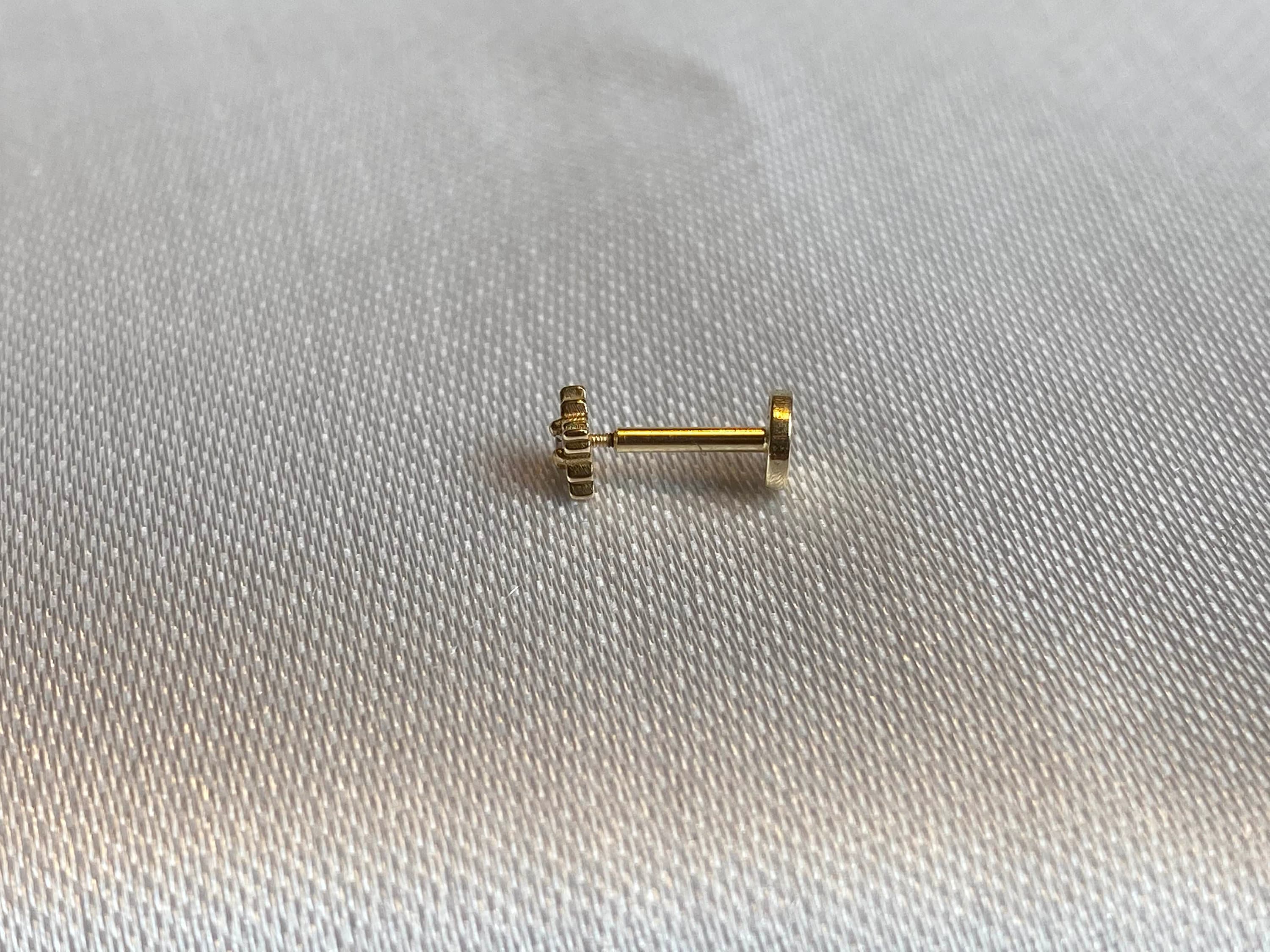 Rook Bar Gold Industrial Bar Rook Piercing Daith Piercing - Etsy