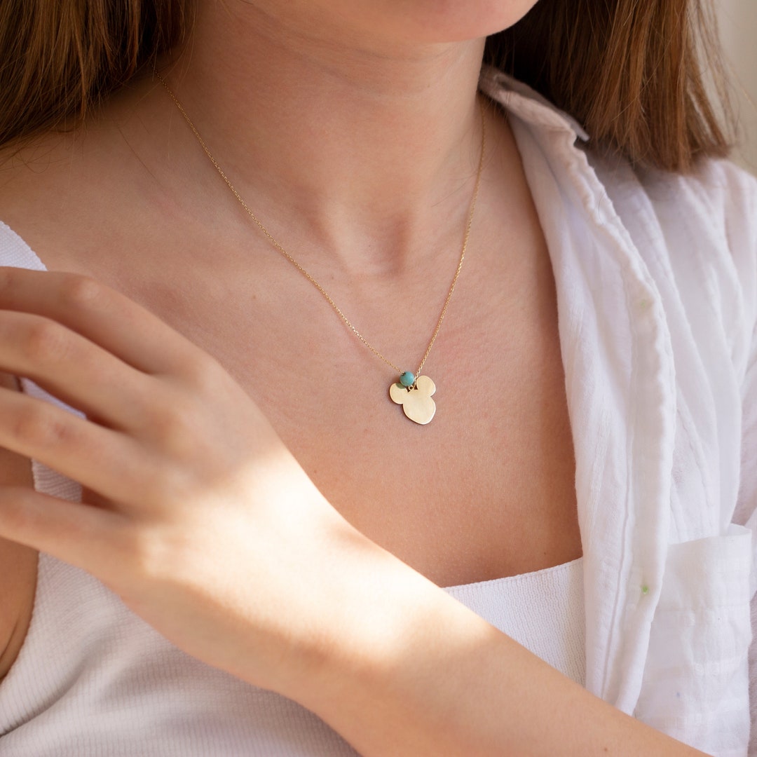 14k Gold Dainty Mouse Necklace, Mouse Pendant, Valentines Day Gift ...